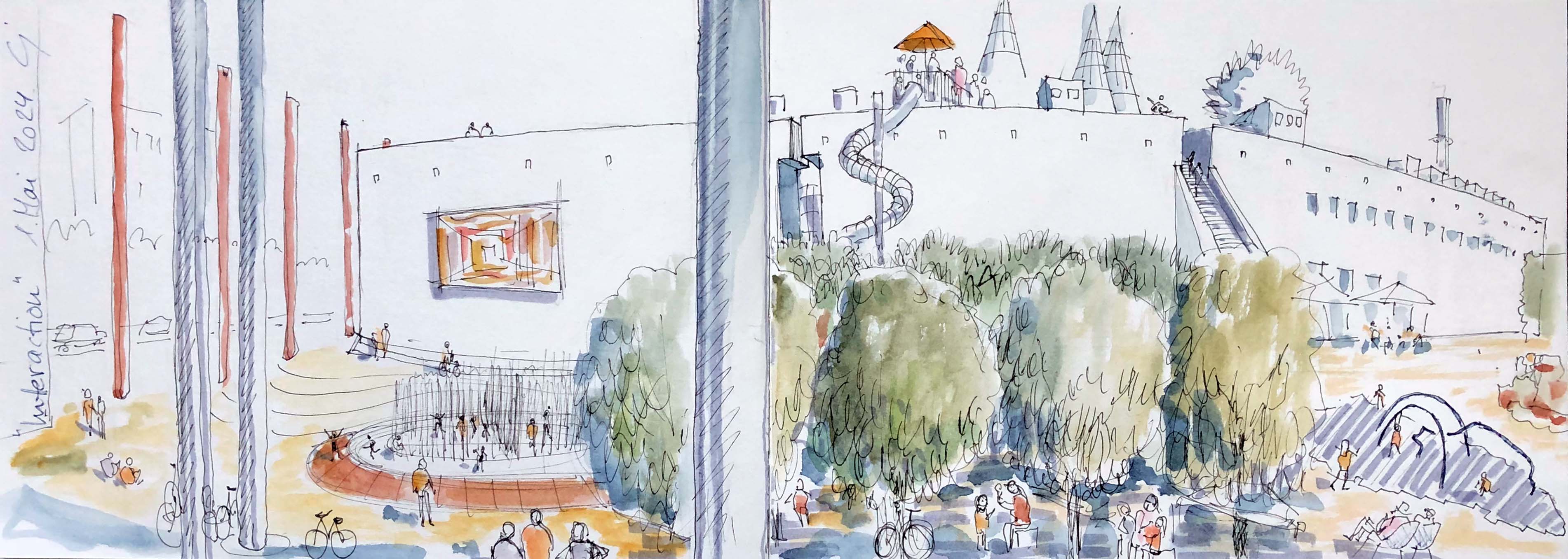 Zeichentreff: „Interaction“ an den Museen – Urban Sketchers Bonn